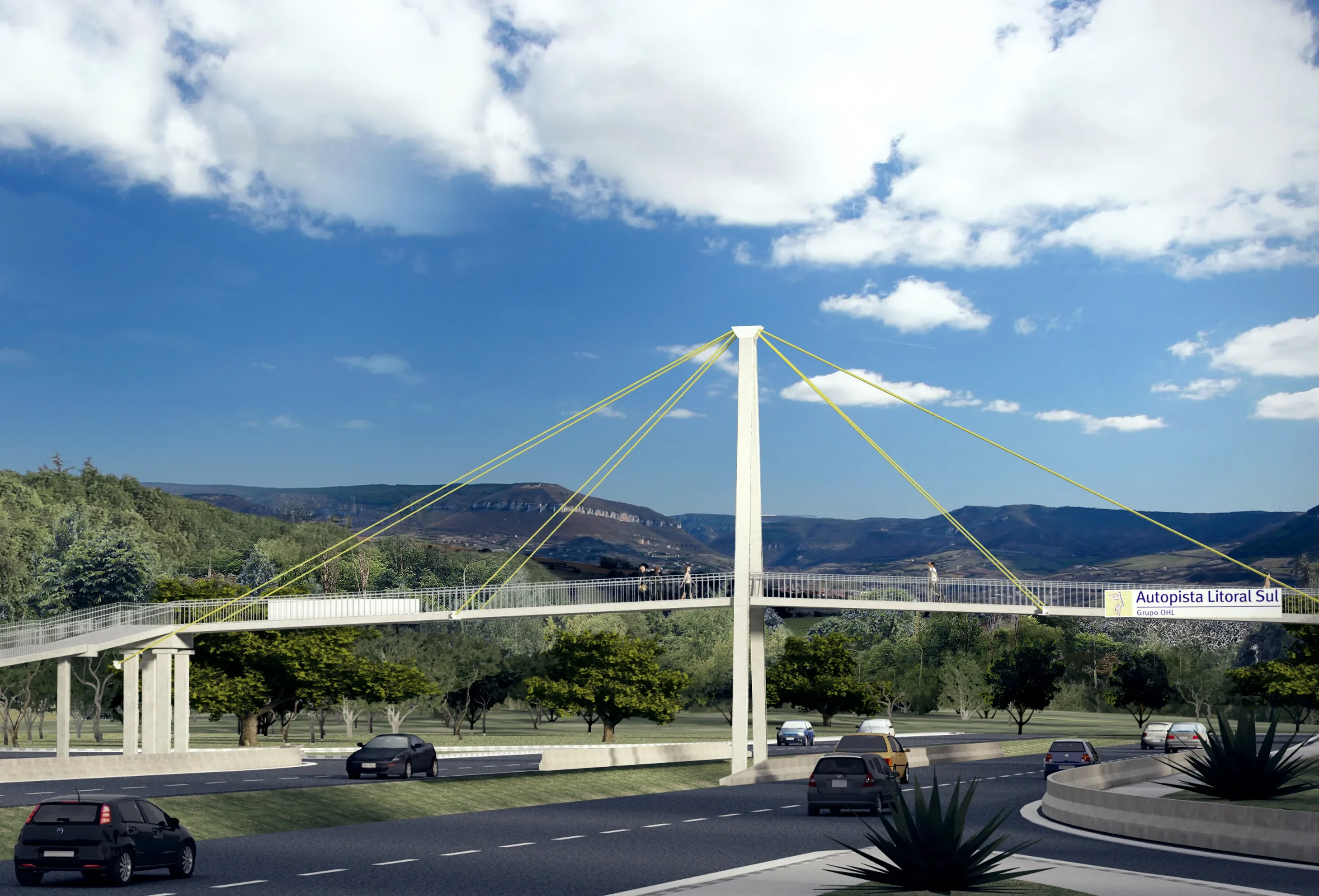 Passarela Estaiada Aririú-Formiga | Cassol Pré-Fabricados